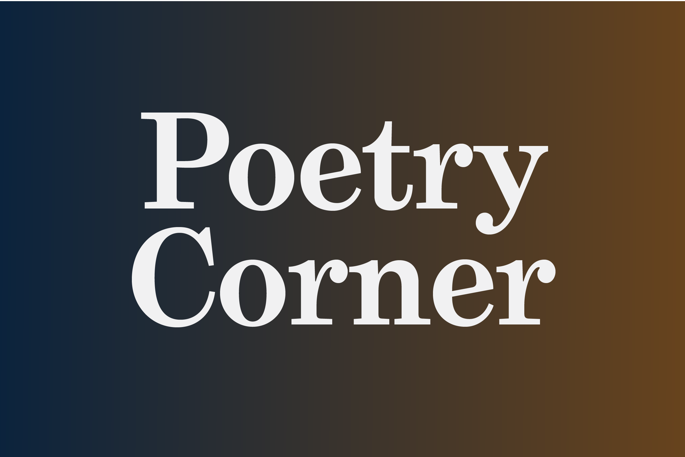 Poetry Corner - Community Alliance